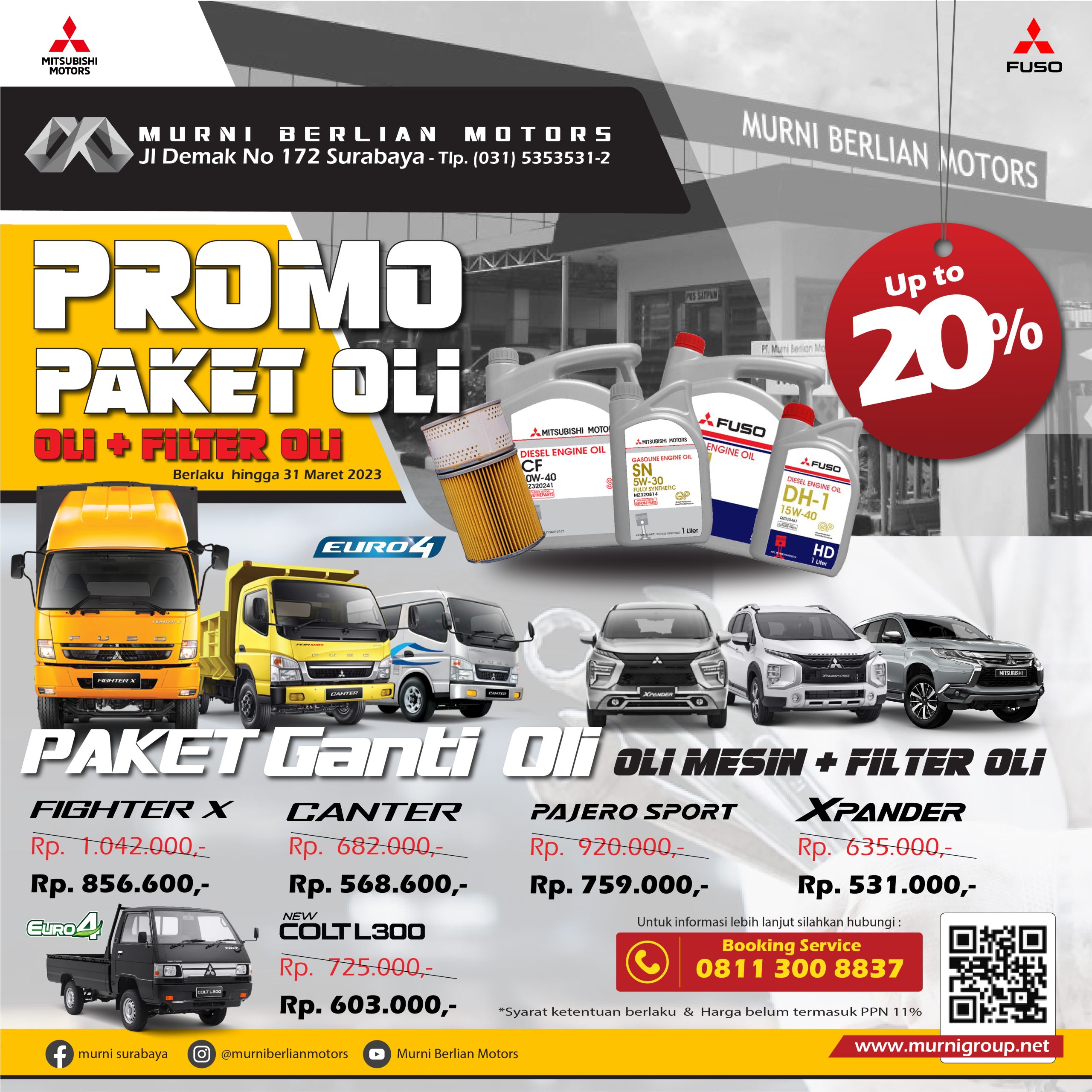 Promo Paket Oli Diskon hingga 20% - PT MURNI BERLIAN MOTORS